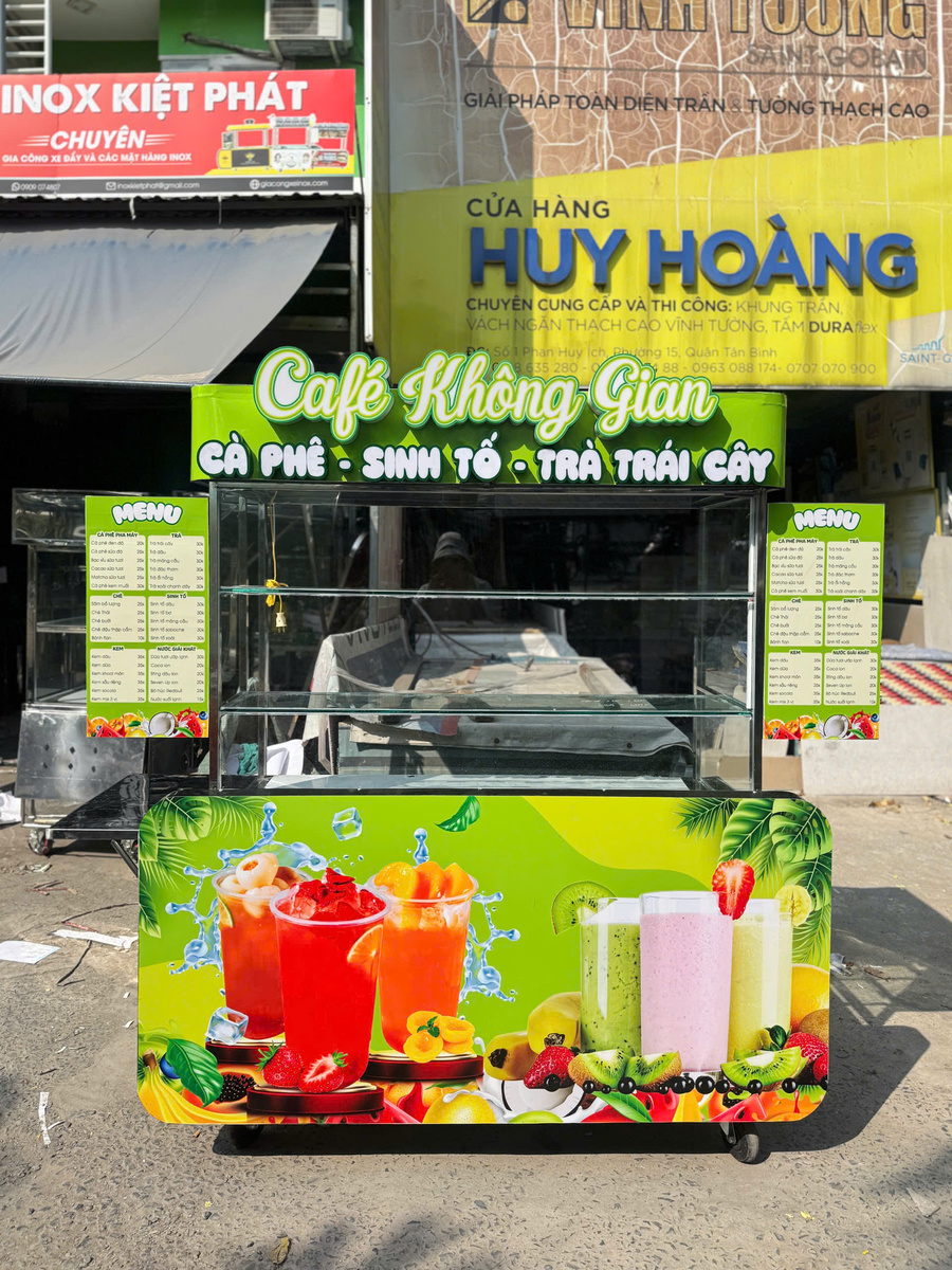 Xe Bán Sinh Tố Màu Xanh - 1M4